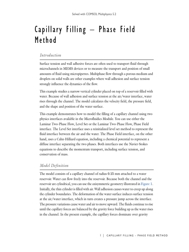 Models - Mfl.capillary Filling PF | PDF | Navier–Stokes Equations ...