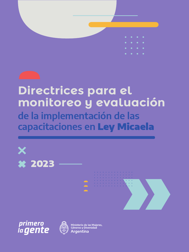Directrices para El Monitoreo y Evaluacion - Ley Micaela | PDF | Monitoreo y evaluación | Evaluación
