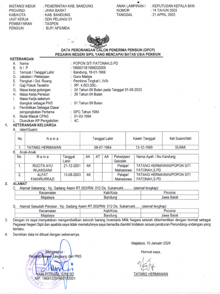 DP CP Bu Popon | PDF