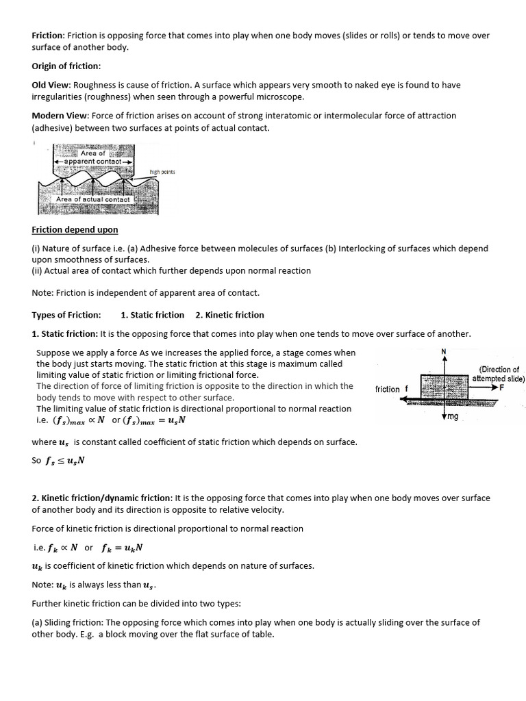 Friction | Download Free PDF | Friction | Force