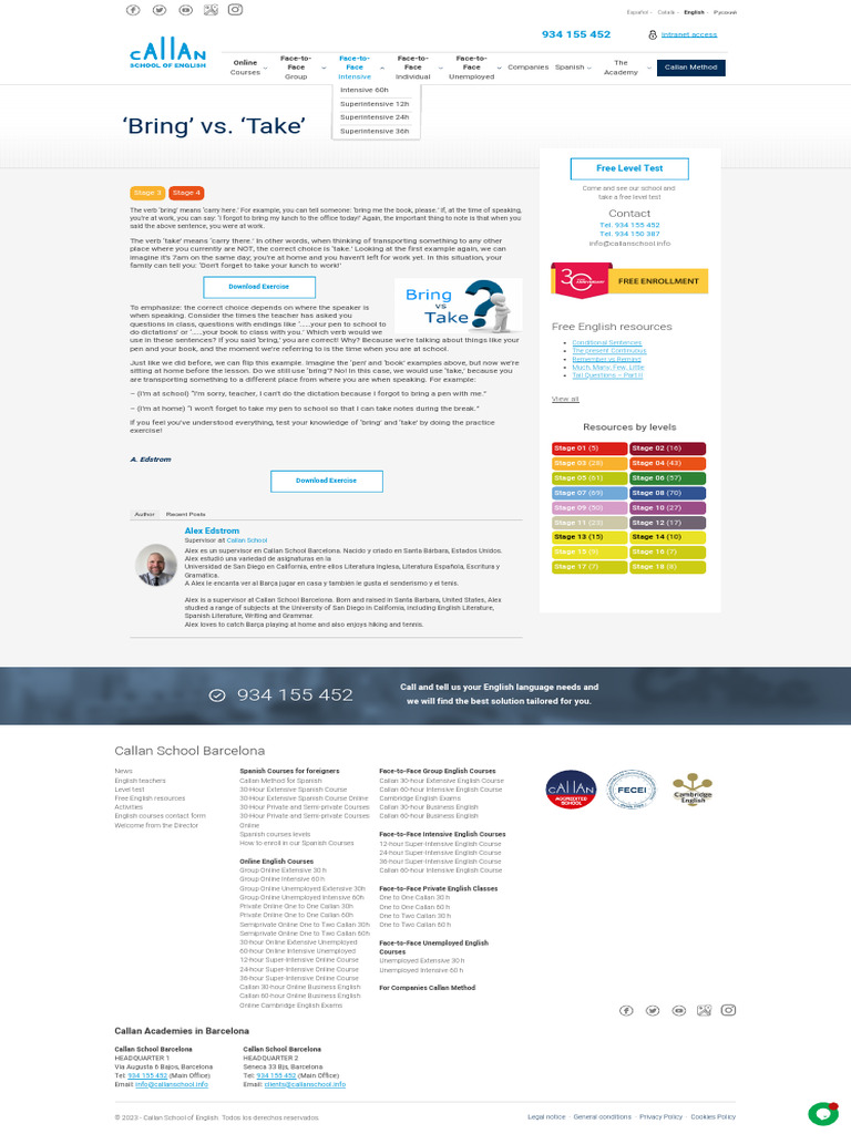 'Bring' vs. 'Take' | PDF | Human Communication