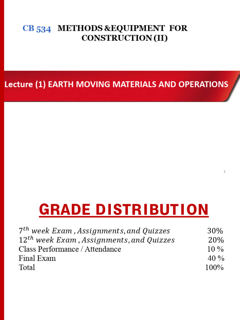 Earth Moving Materials & Operations Guide | PDF