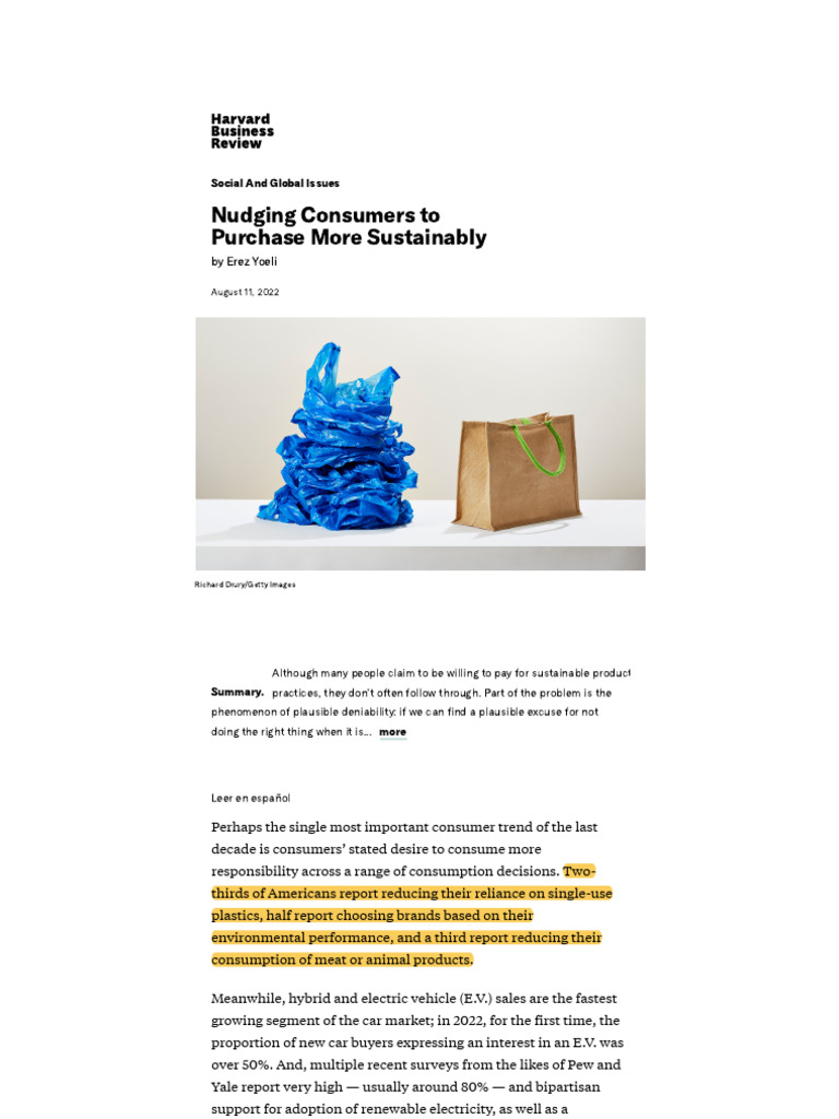 2b. Nudging Consumers To Purchase More Sustainably | PDF | Tuberculosis