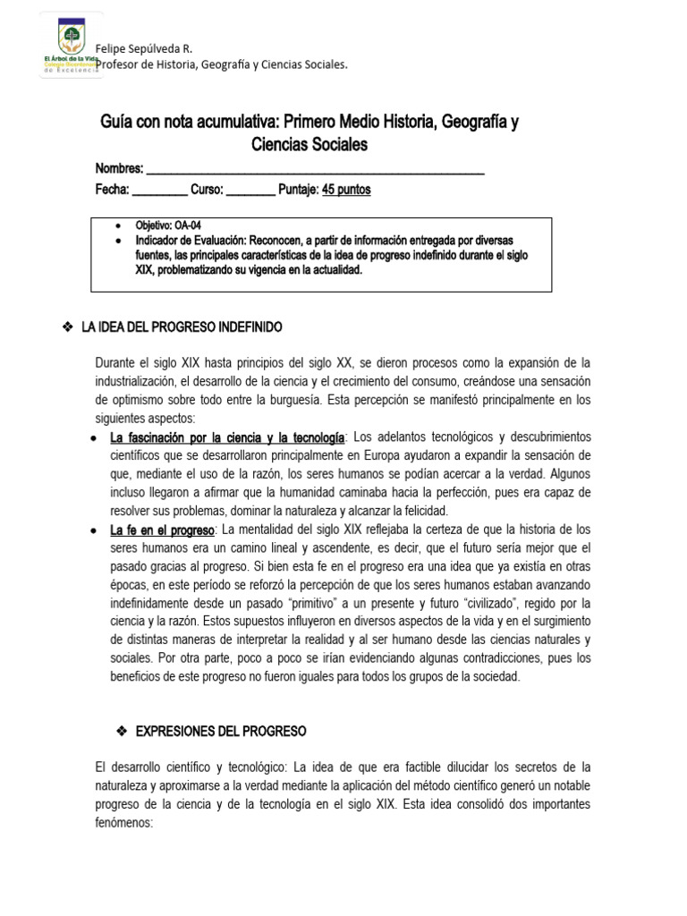 Guia Progreso Indefinido | PDF