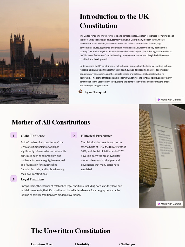 Introduction-to-the-UK-Constitution | PDF | Precedent | Constitution