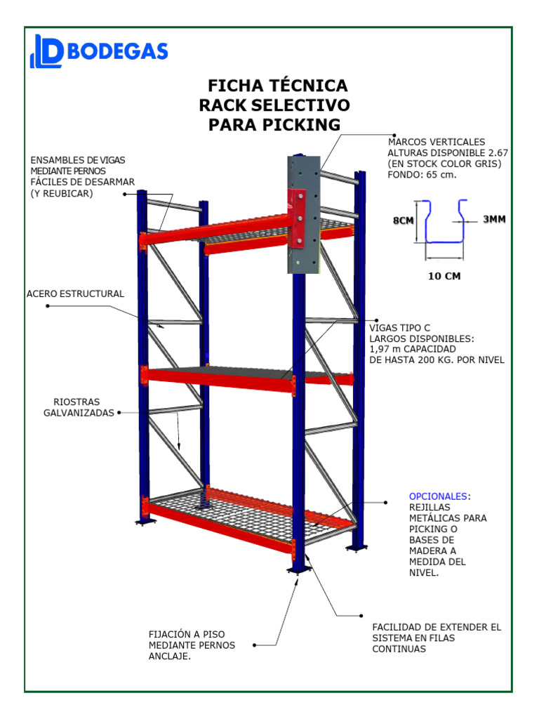 Ficha Técnica de Rack Selectivo | PDF