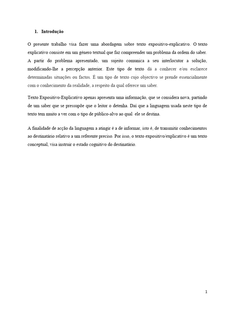 Texto Expositivo Explicativo | PDF | Assunto (gramática) | Discurso