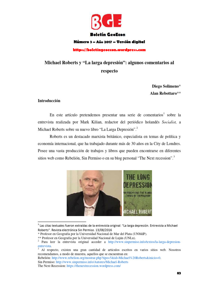 08 Solimen0 Rebottaro n3 | PDF | Gran depresion | Capitalismo