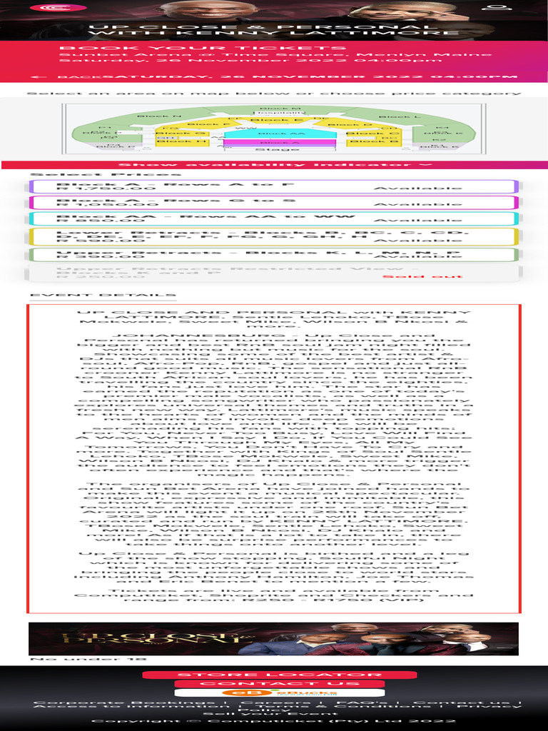 Up Close & Personal With Kenny Lattimore - Computicket | PDF ...