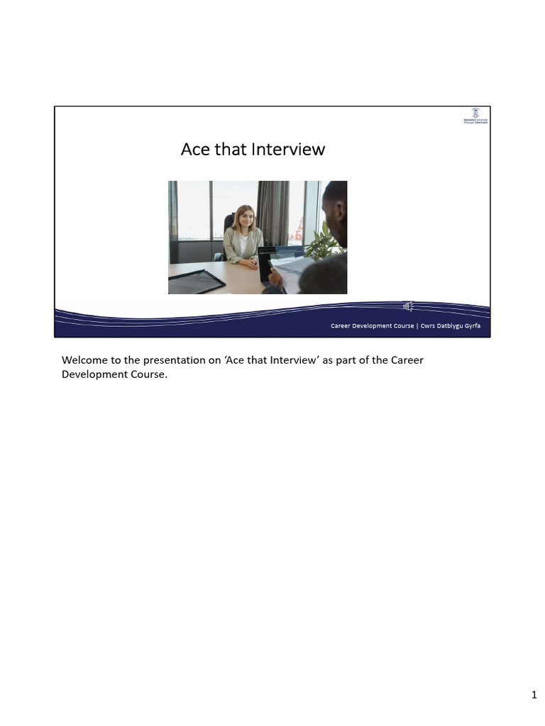 Ace That Interview | PDF | Experience | Human Communication