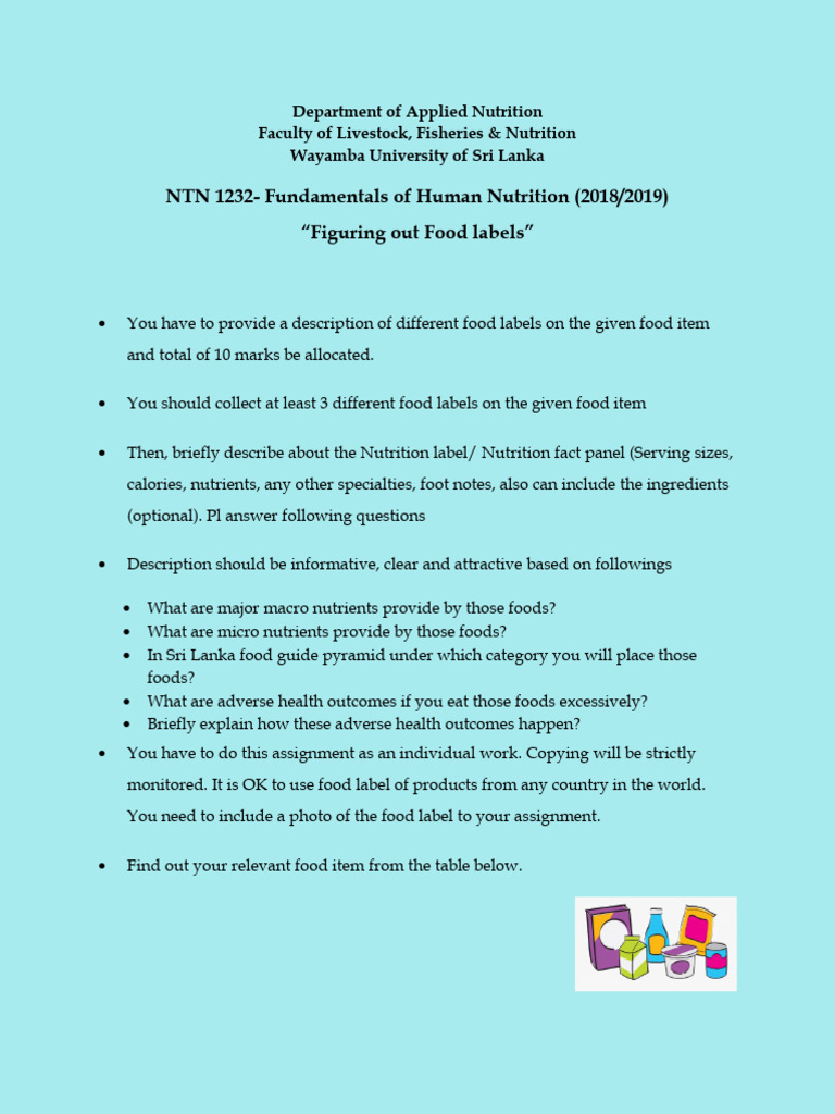 Nutrition Label Analysis Guide | PDF | Foods | Nutrition