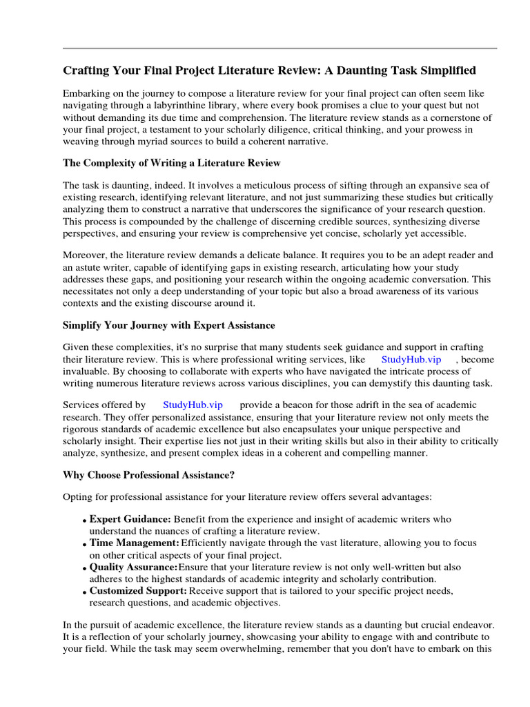 Final Project Literature Review | PDF | Career & Growth