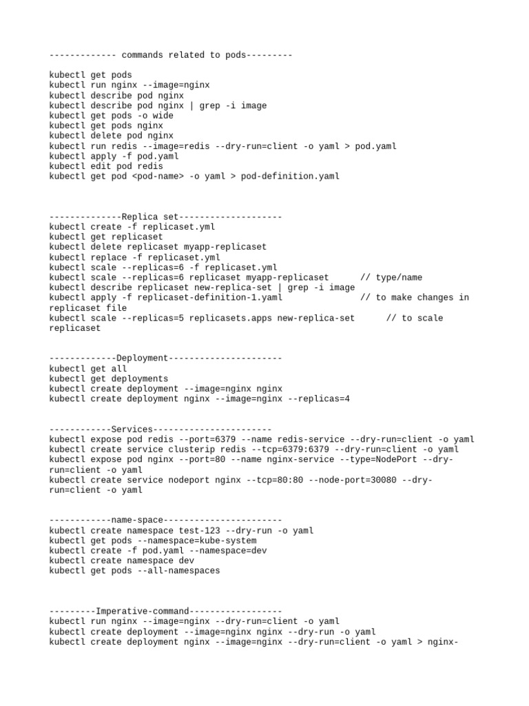 Kub Commands | PDF | Information Technology Management | Computer Engineering