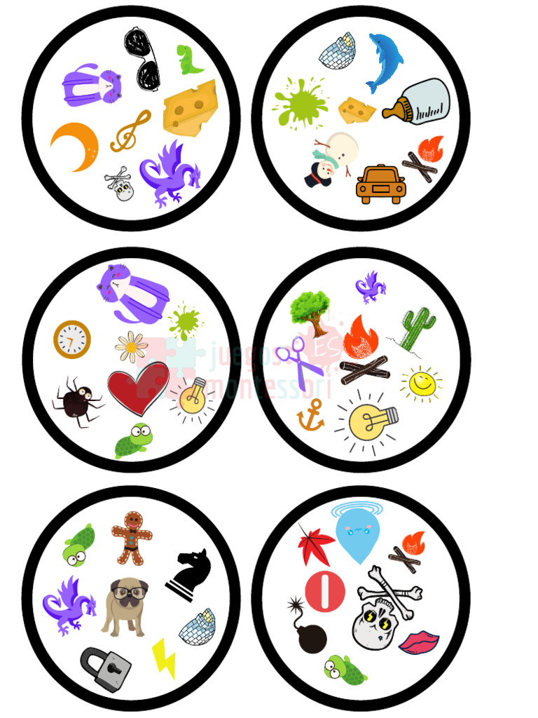 Juego DOBBLE para IMPRIMIR 1 | PDF