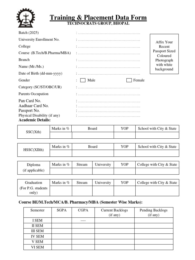 T&P Form | PDF | Authentication | Government And Personhood