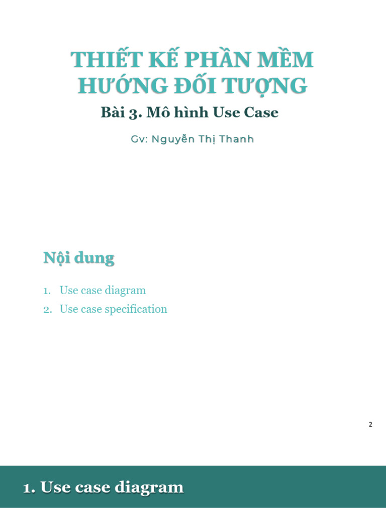 OOAD@Bài 03 - Use Case Model | PDF