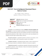 Version Imprimible MSCEIT | PDF | Inteligencia emocional | Cognición