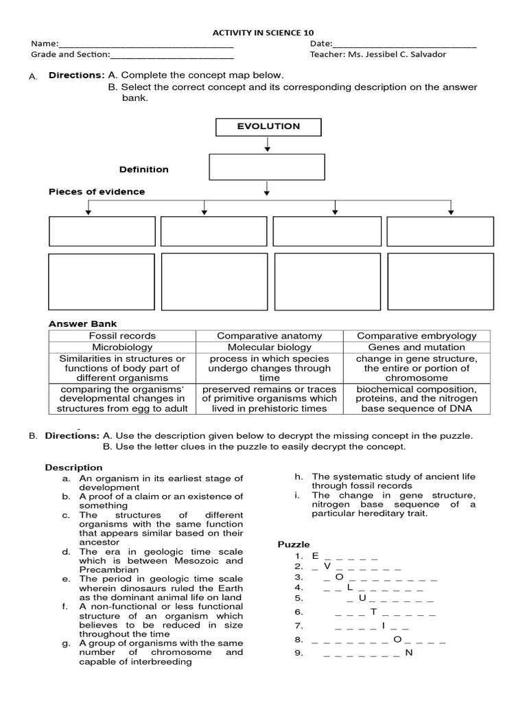 Grade 10 Evolution | PDF | Gene | Homology (Biology)