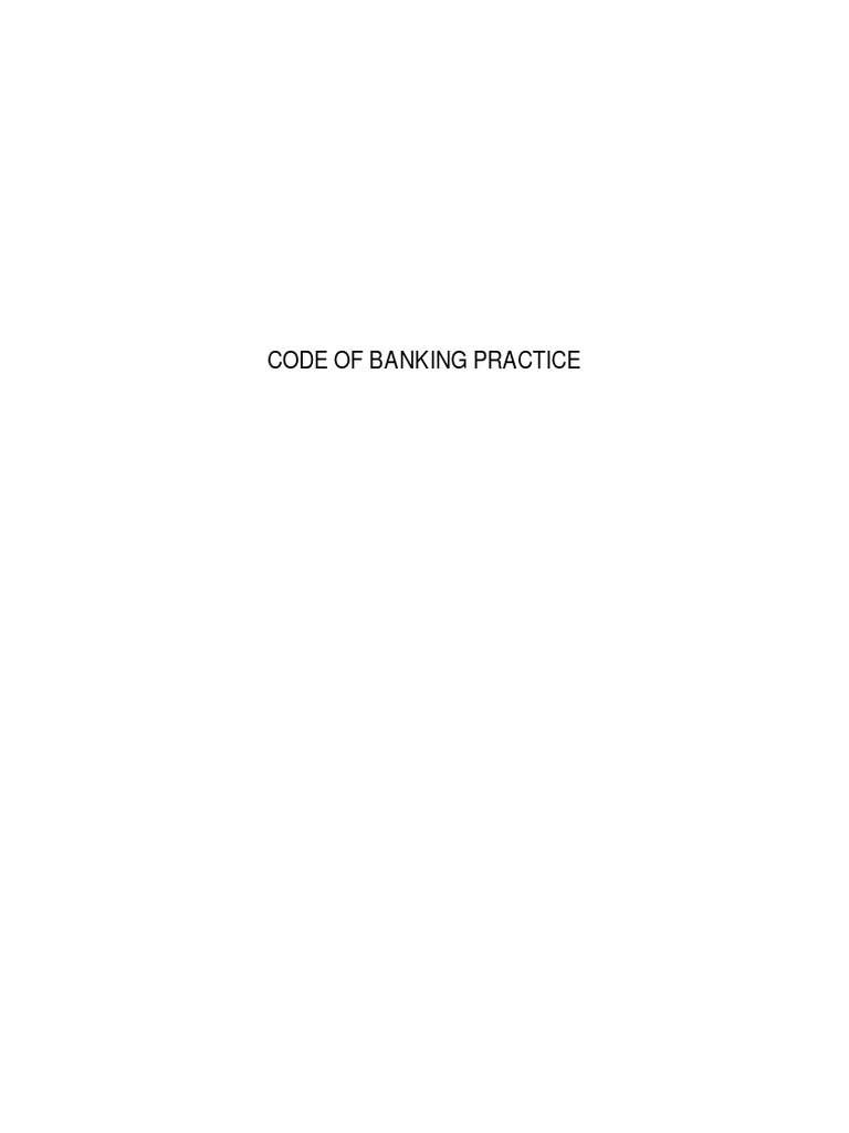 Code of Banking Practice Overview | PDF | Guarantee | Credit Card