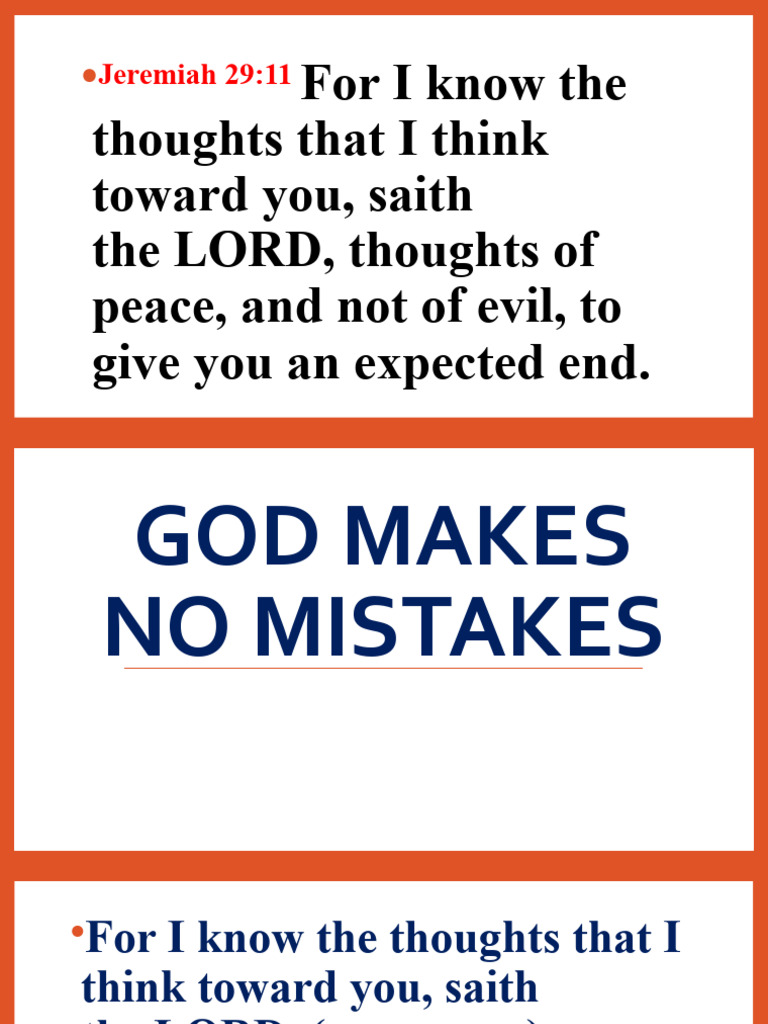 God's Assurance: He Makes No Mistakes | PDF | Gospel Of John | Satan
