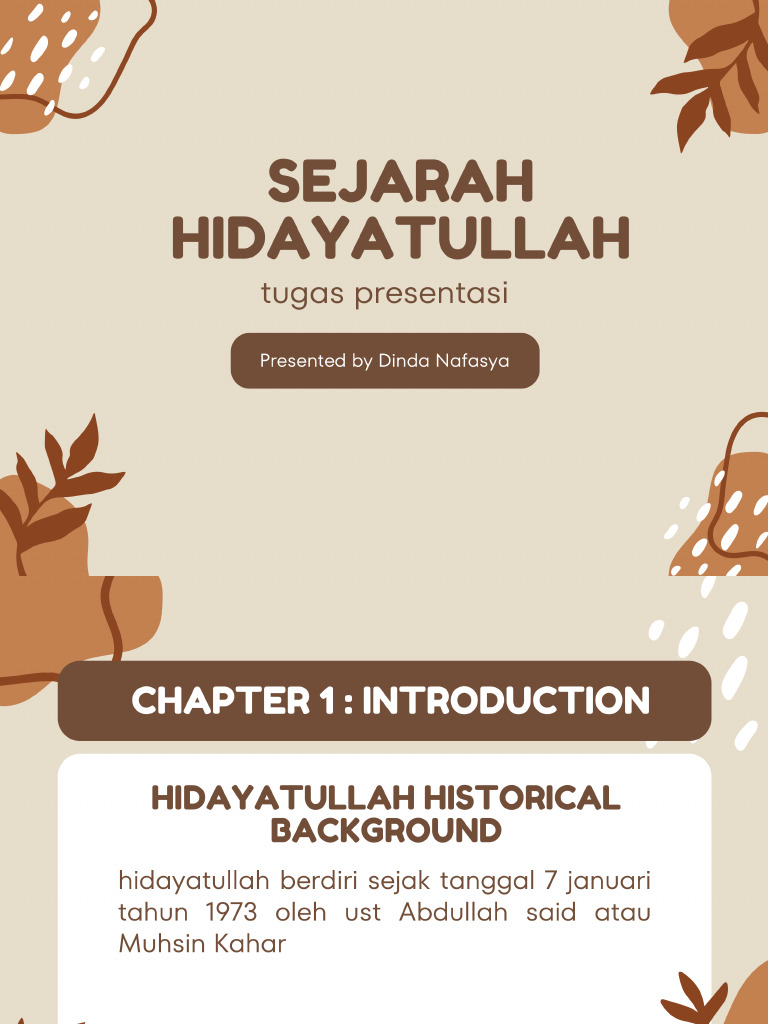 Sejarah Hidayatullah Pdf