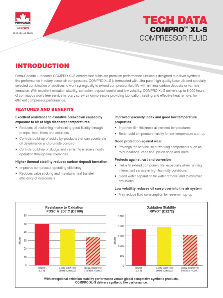 Tech Data: Compressor Fluid | PDF | Atmosphere Of Earth | Mechanical Engineering