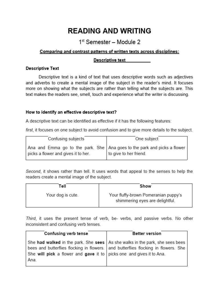 RW Module 2 | PDF | Verb | Subject (Grammar)