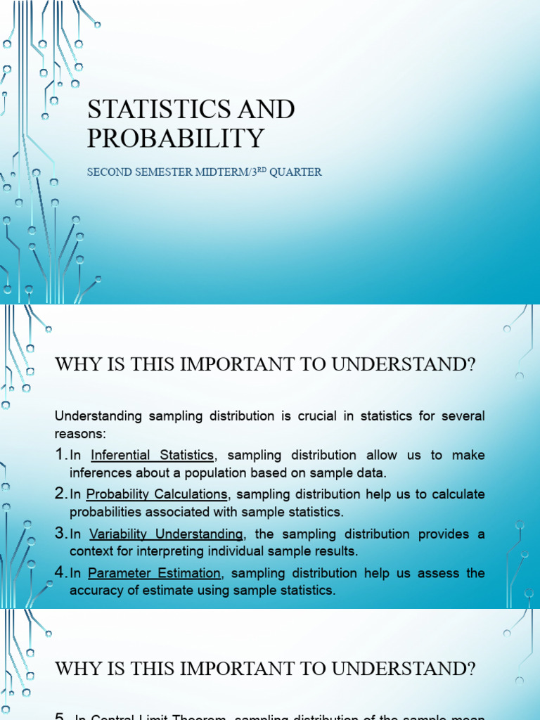 L 9 1 Sampling Distribution With Replacement Pdf Variance Statistics