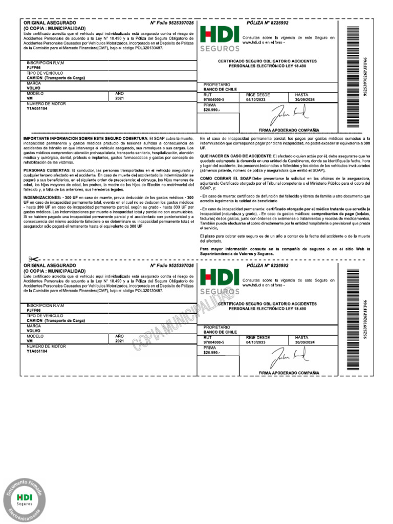Seguro Obligatorio, PJFF-66 | PDF