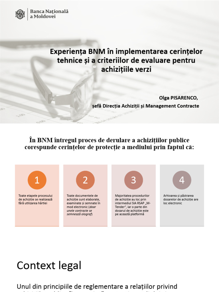 Experienta BNM Achizitii Verzi | PDF