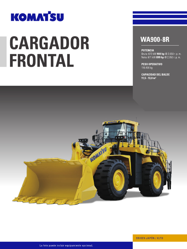 Catálogo Cargador Frontal WA900-8R ESP (Web) | PDF