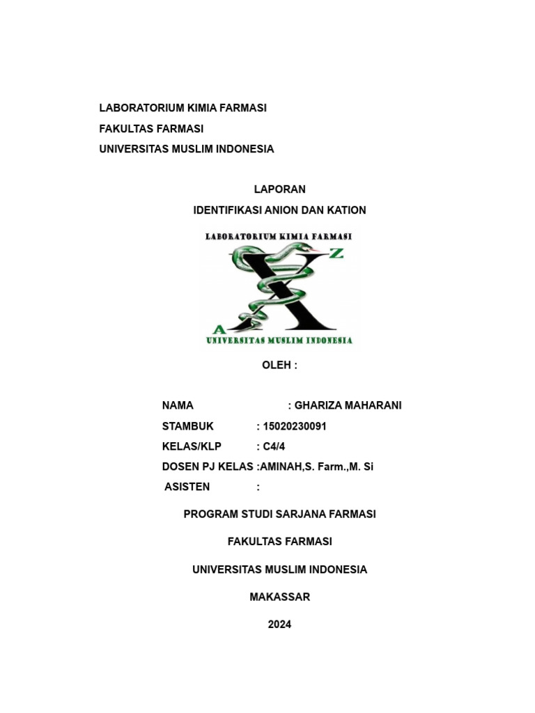 TP Anion Dan Kation (Kaf) | PDF