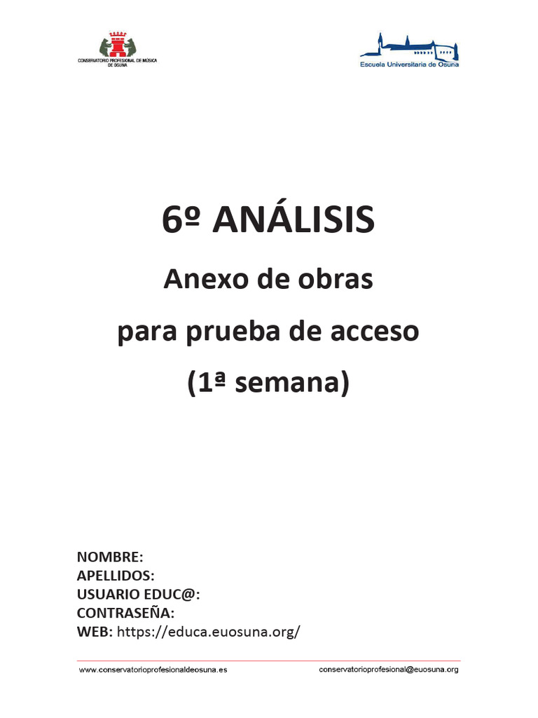 Analisis 6º - Anexo Obras 1 | PDF