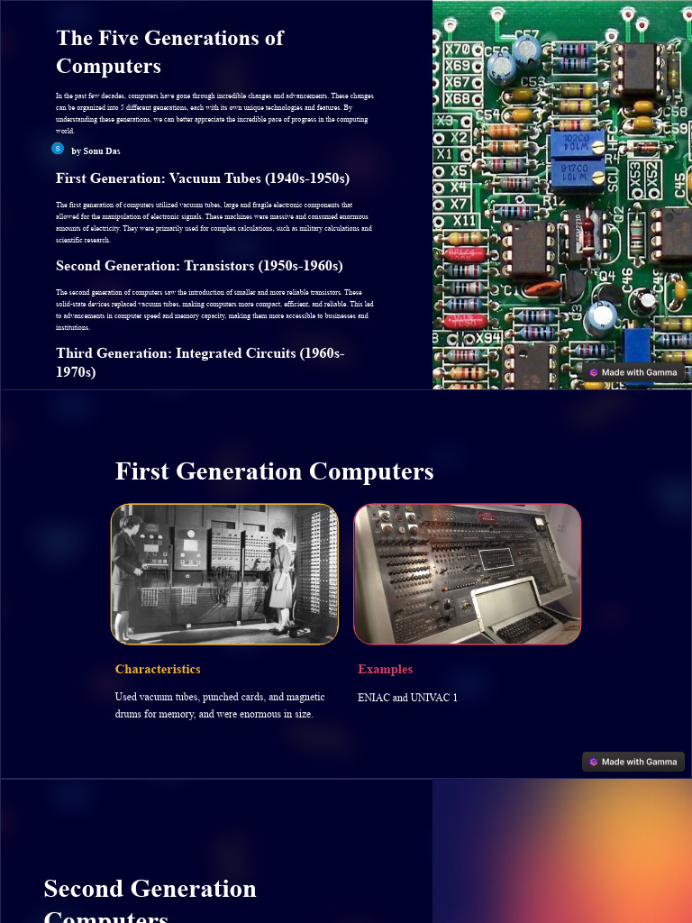 The Five Generations of Computers | PDF | Integrated Circuit | Computer Memory
