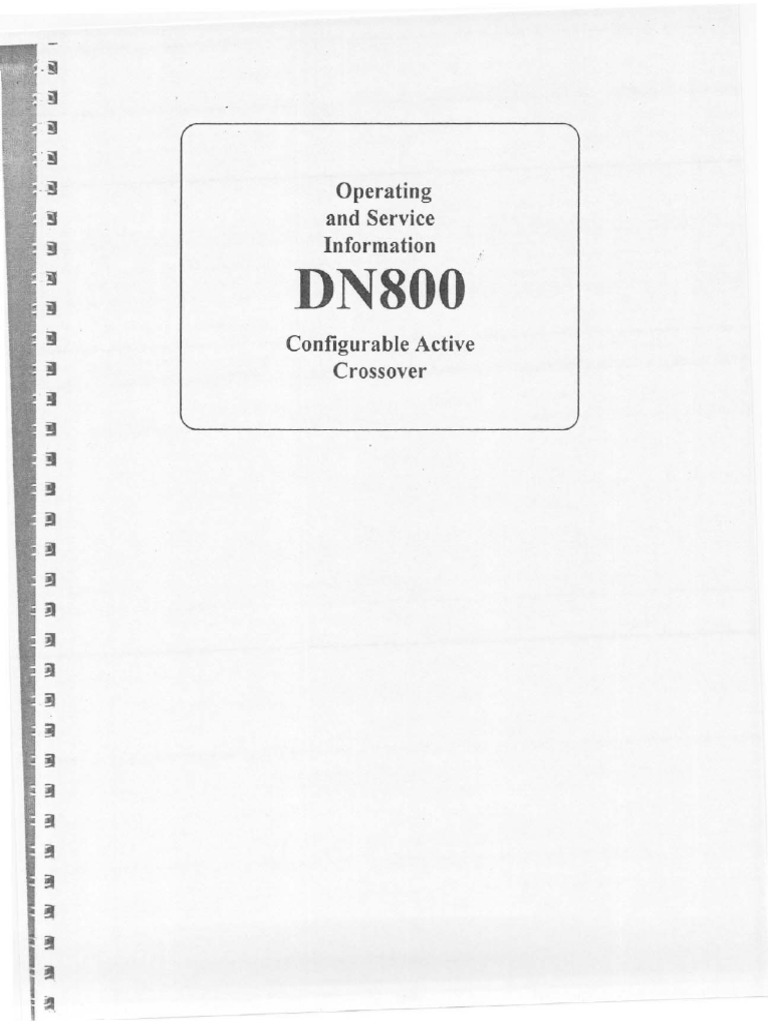 Klark-Teknik Dn800 SM | PDF