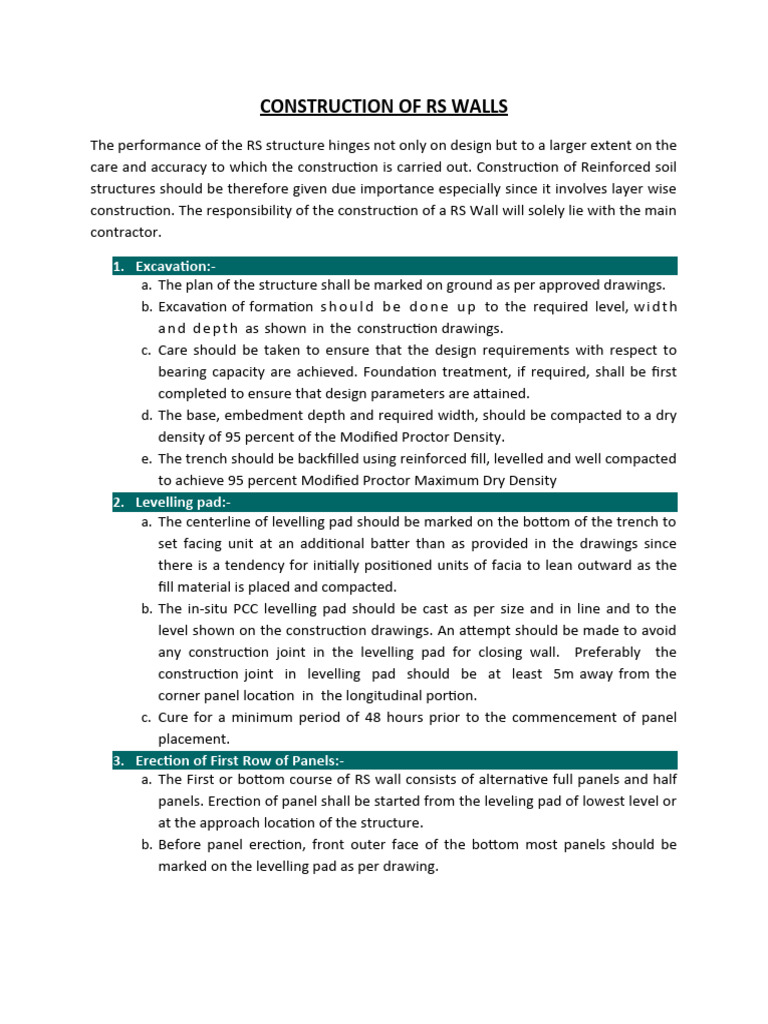 SOP RE Wall 05.08.2021 | PDF | Technology & Engineering