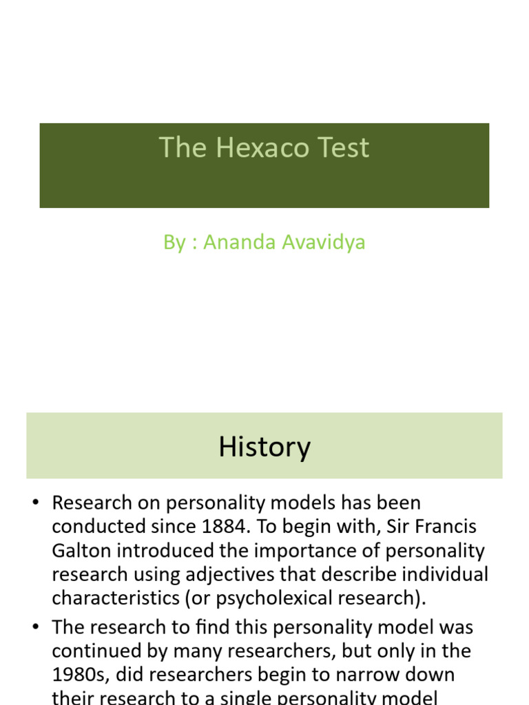 Hexaco | PDF