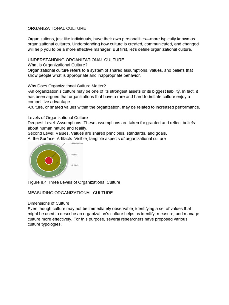 Organizational Culture | PDF | Organizational Culture | Leadership