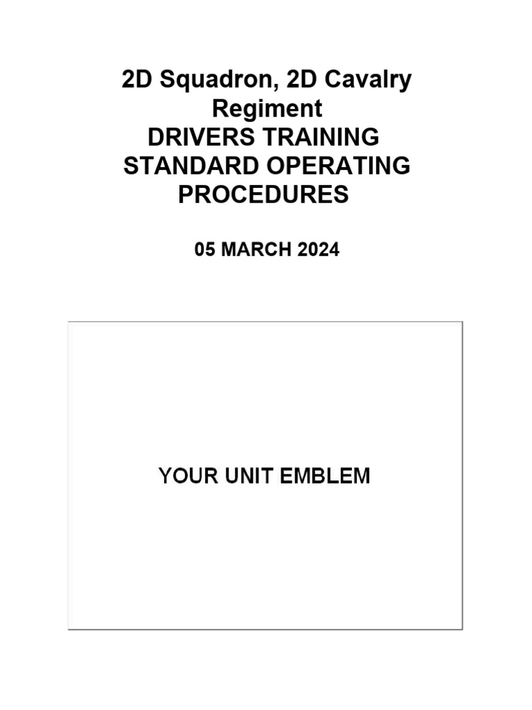 Maaster Driver SOP Template | PDF | Driver's License | Vehicles