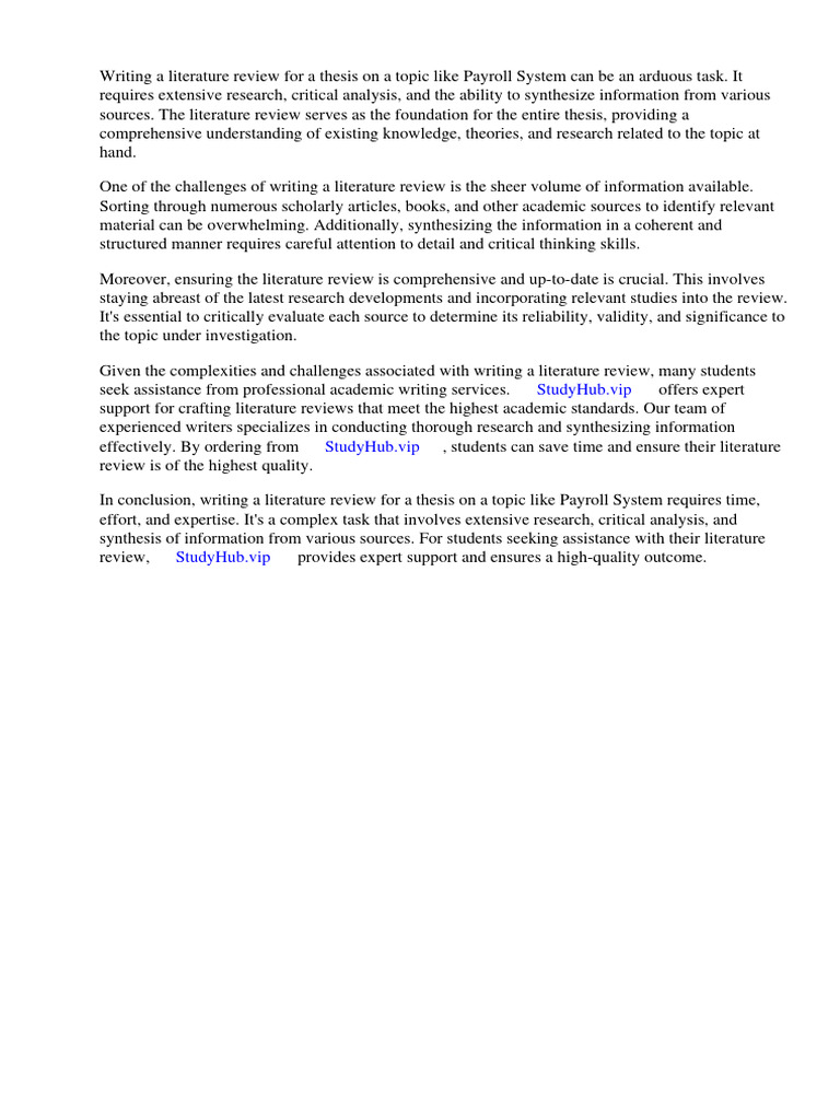 Payroll System Thesis Review of Related Literature | PDF | Payroll ... Payroll System Thesis Review of Related Literature | PDF | Payroll ...