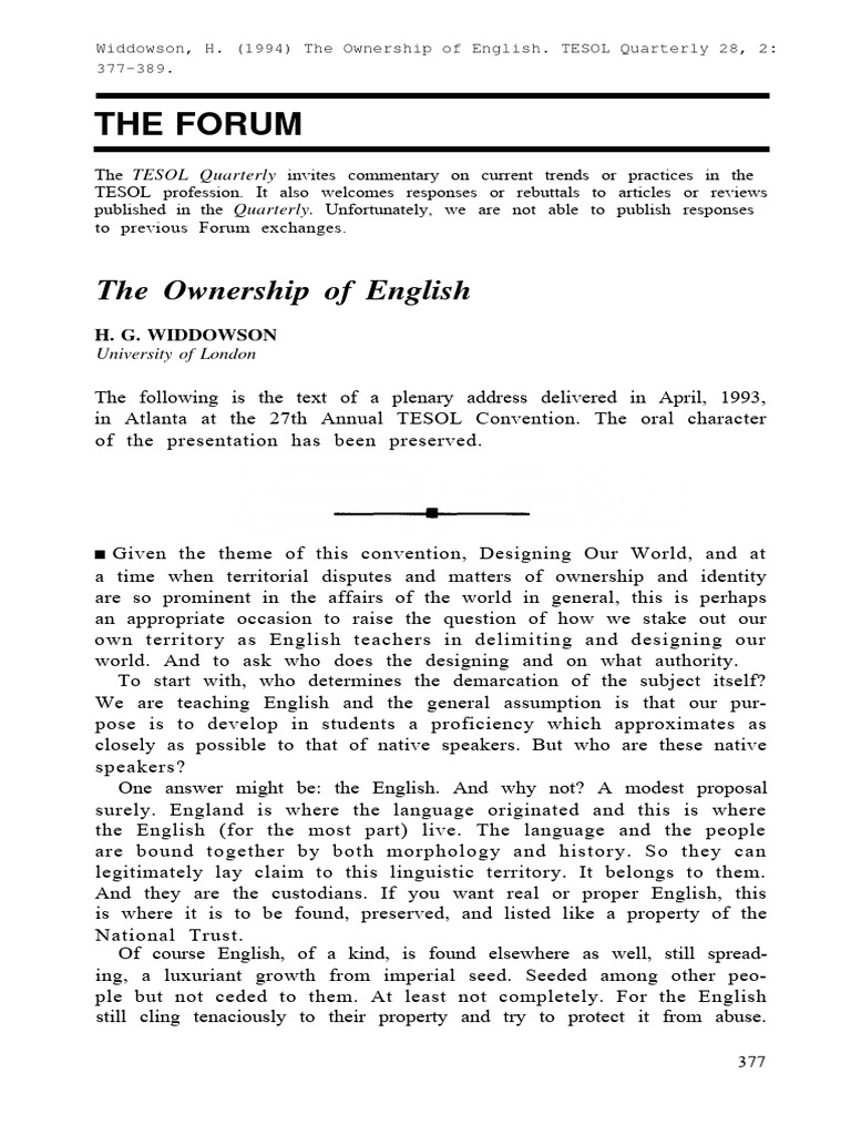 Widdowson 1994 | PDF