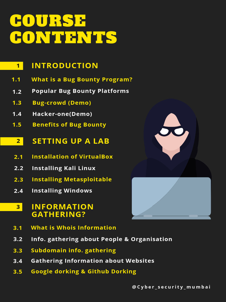Bug Bounty Course Contents | PDF | Http Cookie | World Wide Web