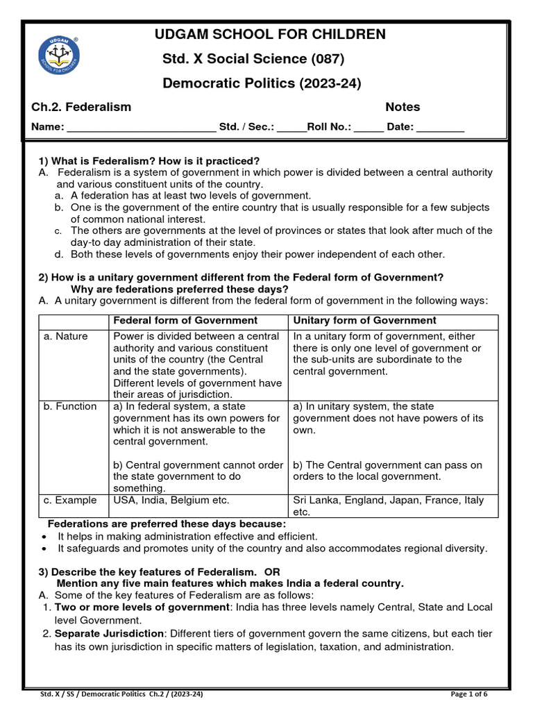 Federalism | PDF | Justice | Crime & Violence