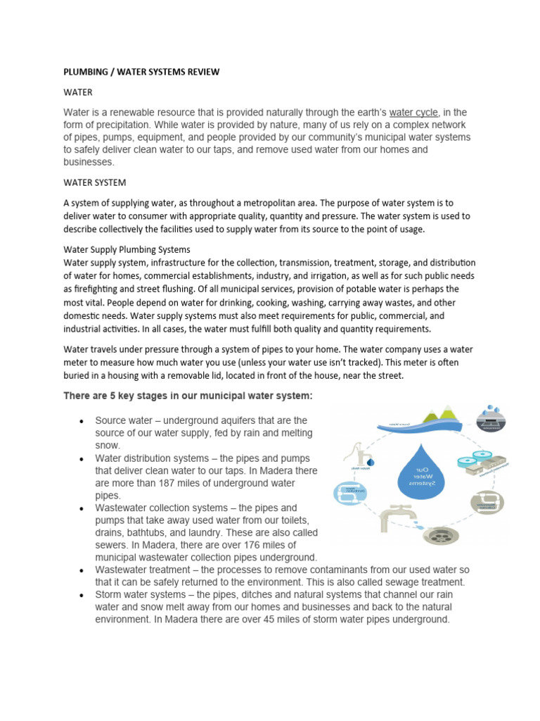 Overview of Municipal Water Systems | PDF | Sewage Treatment | Sewage