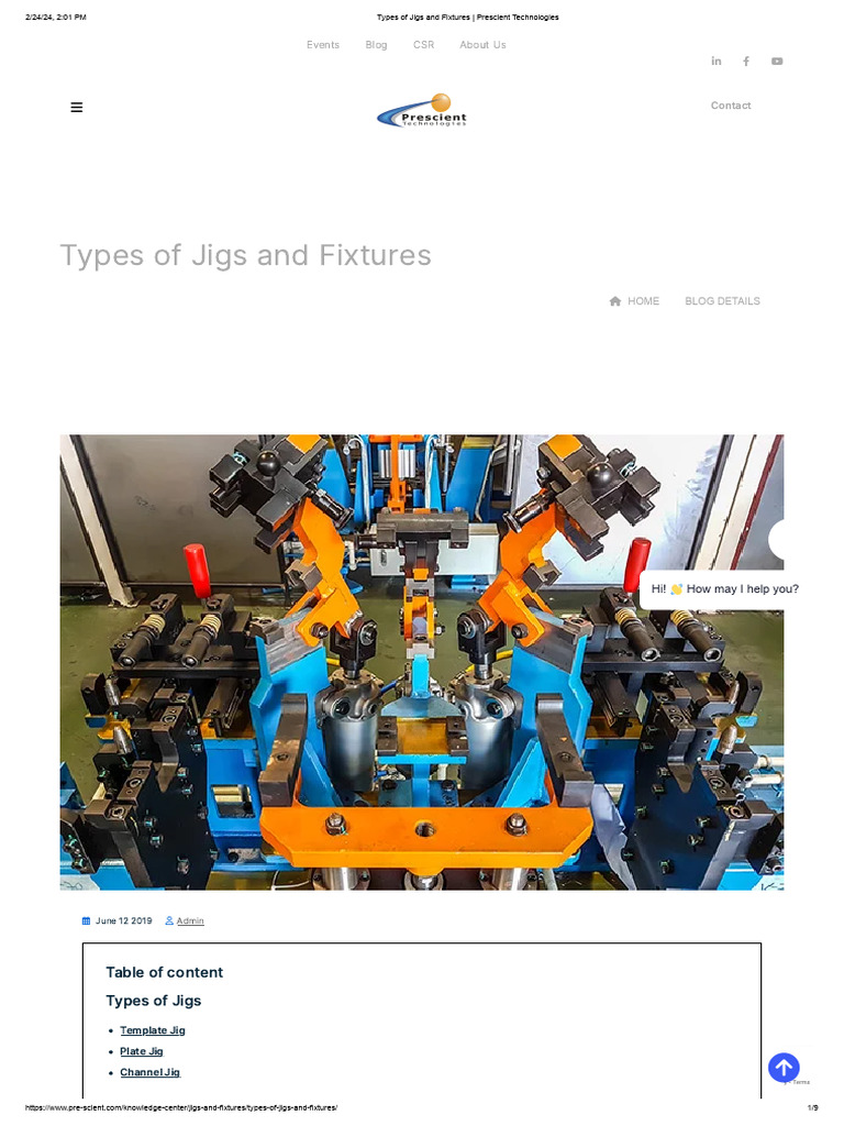 Types of Jigs and Fixtures - Prescient Technologies | PDF | Grinding ...