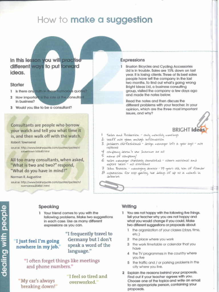 Ch. 2 How To Make A Suggestion | PDF