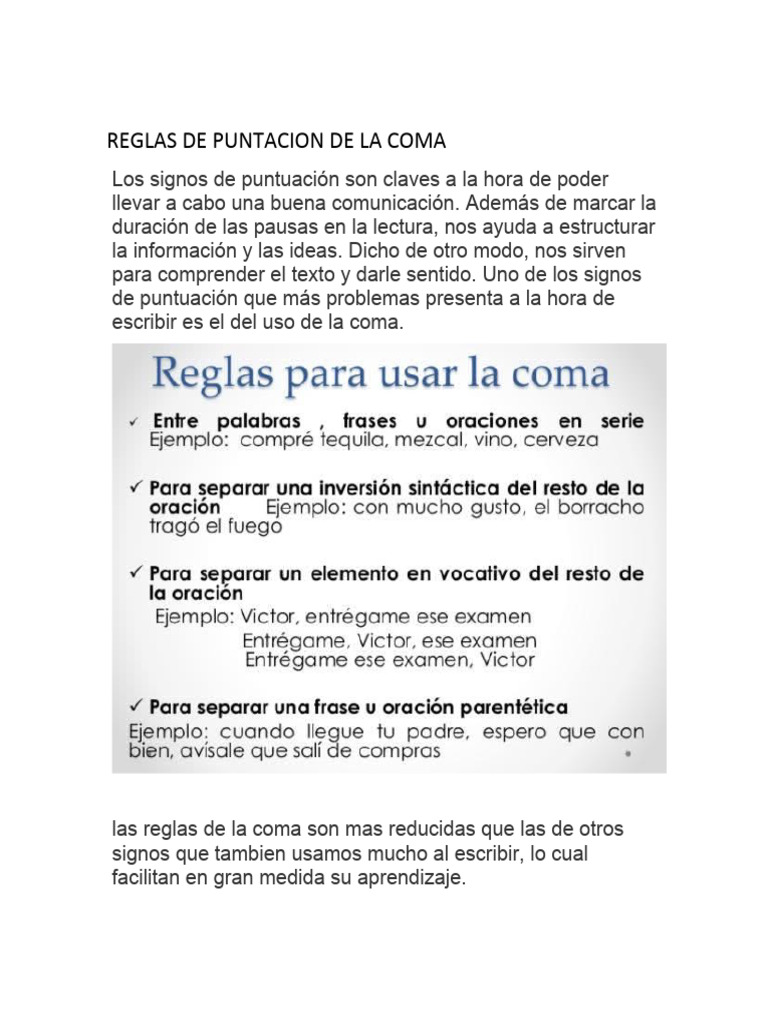 Reglas de Puntacion de La Coma | PDF