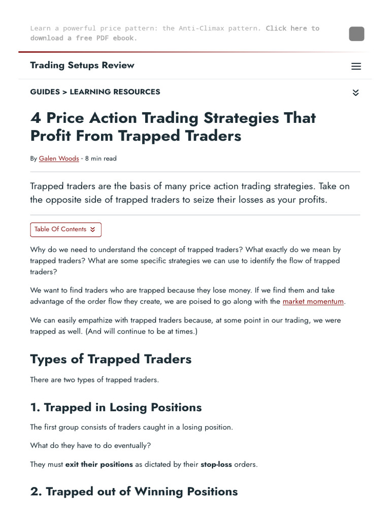 PDF 1 4 Price Action Trading Strategies That Profit From Trapped ...
