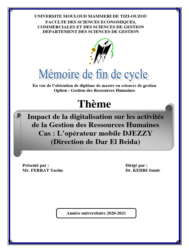Mémoire Final | PDF | Gestion des ressources humaines | Recrutement