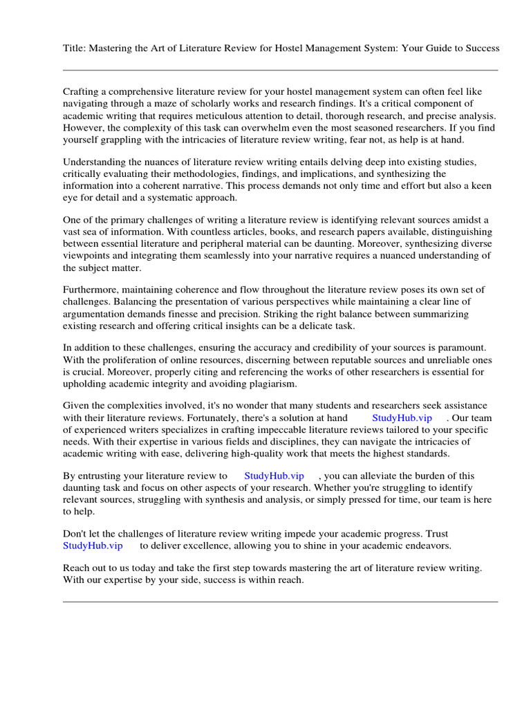 Hostel Management System Literature Review PDF | PDF | Computers Hostel Management System Literature Review PDF | PDF | Computers